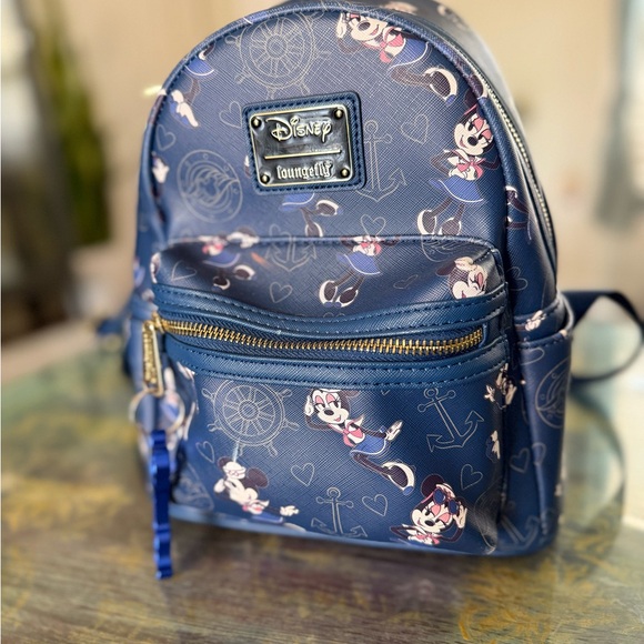 Loungefly | Bags | Loungefly Disney Navy Blue Backpack | Poshmark